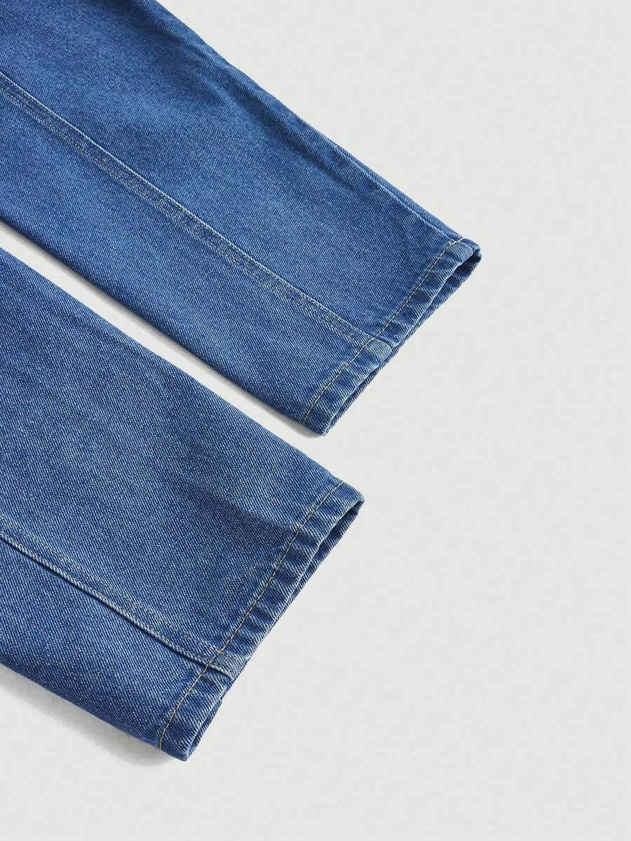 SHEIN EZwear Plus Size Denim Jean Jacket With Long Sleeve And Tie ...