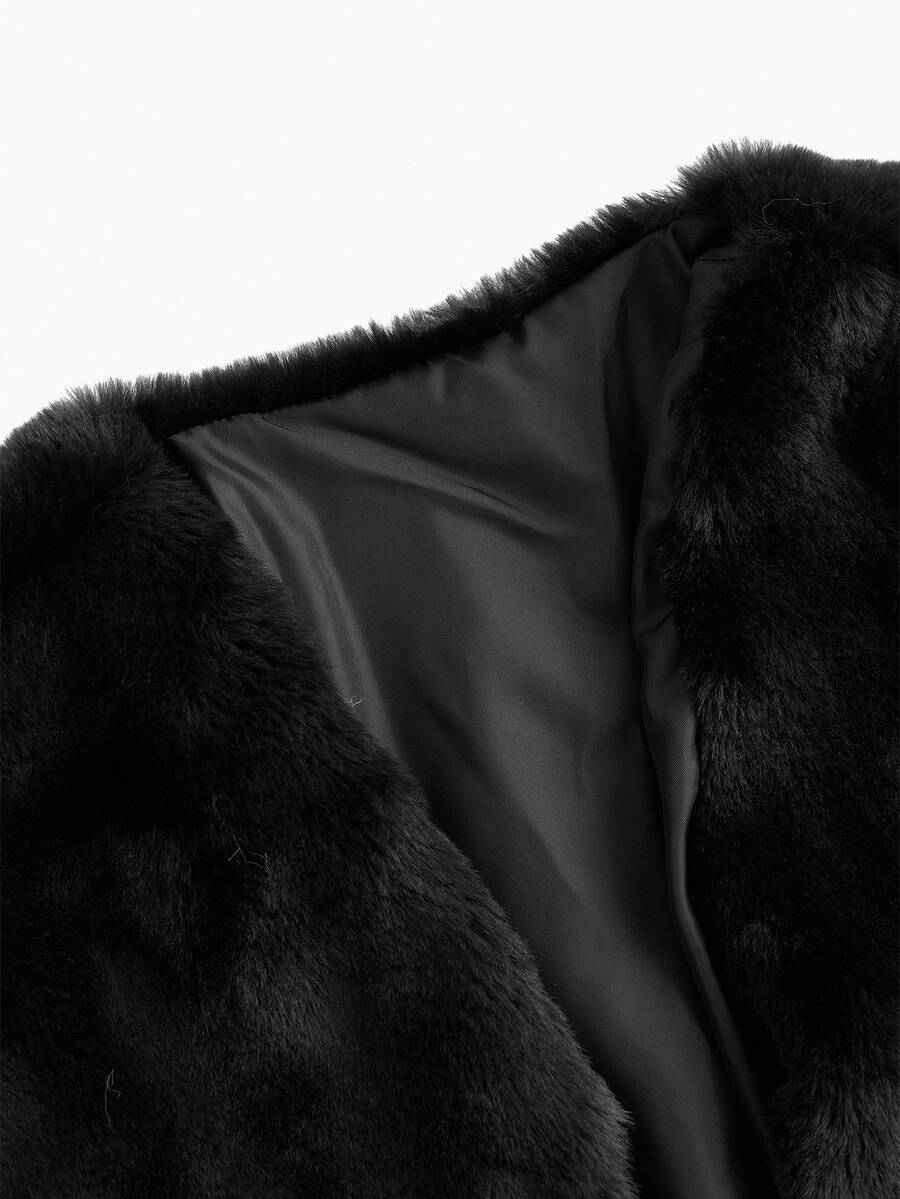 Tween Girl Fluffy Short Cardigan Jacket, Soft & Cozy Fleece Jacket For ...