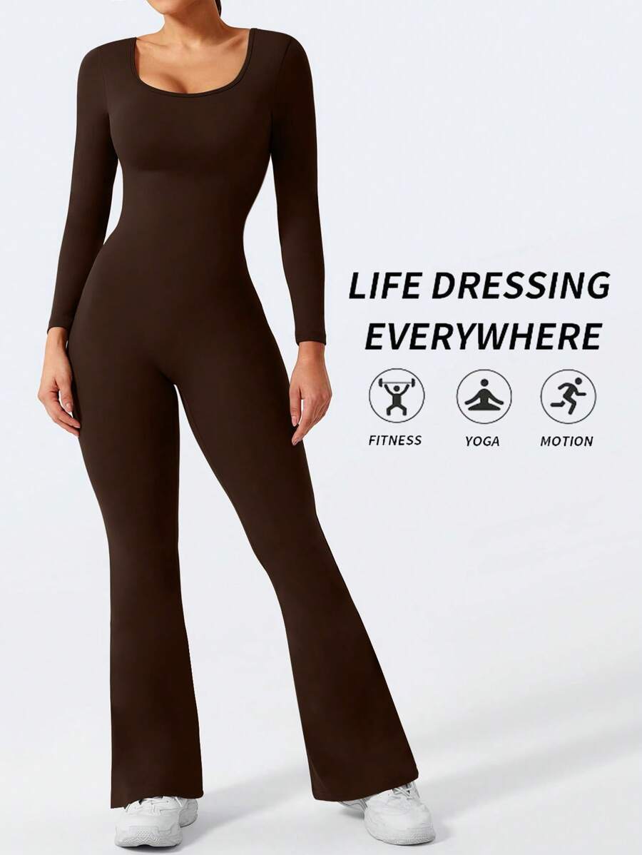 Mono deportivo elástico y sin costuras con espalda en V que levanta ...