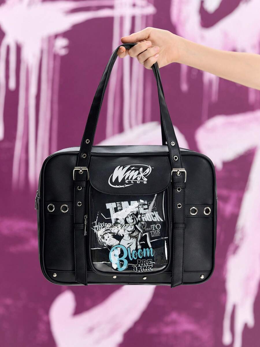 Winx Club X ROMWE Large Capacity Chic Casual Shoulder Handbag Tote Bag ...