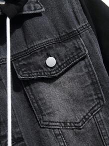 Manfinity Hypemode Men's Button Front Long Sleeve Pocket Casual Denim ...