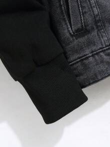 Manfinity Hypemode Men's Button Front Long Sleeve Pocket Casual Denim ...