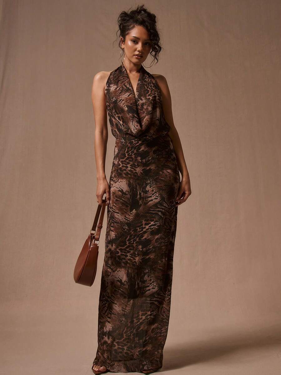 MUSERA Sexy Extreme Cowl Maxi Dress Ibiza Fits Boho Spring Vacation ...