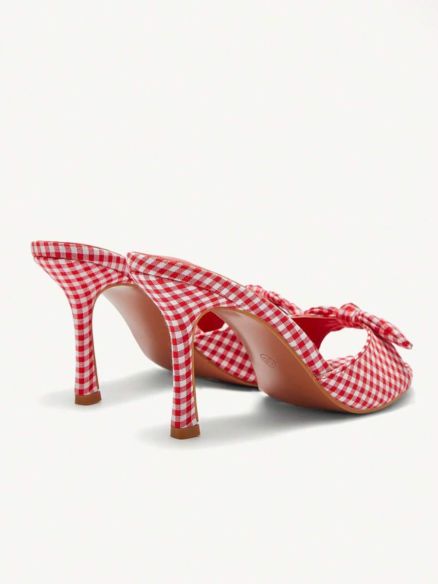 CUCCOO CHICEST Women's Brown PU Leather Round Toe High Heel Mules ...