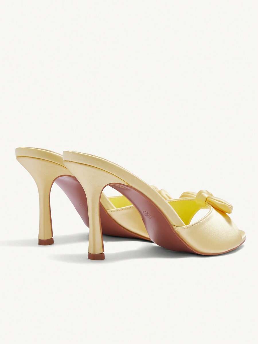 CUCCOO CHICEST Brown PU Women Pointy Toe High Heel Mule Sandals Spring ...