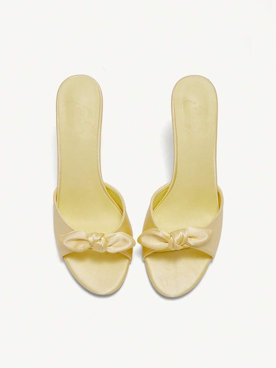 CUCCOO CHICEST Brown PU Women Pointy Toe High Heel Mule Sandals Spring ...