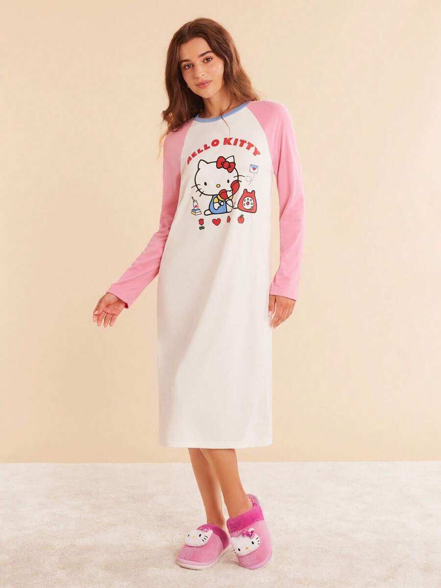 HELLO KITTY AND FRIENDS | SHEIN Women's Cute Cat Patched Plush Home ...