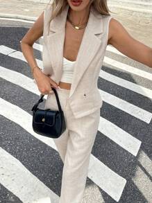 SHEIN Frenchy Two Piece Fall Outfits 2pcs/Set Women Solid Color ...