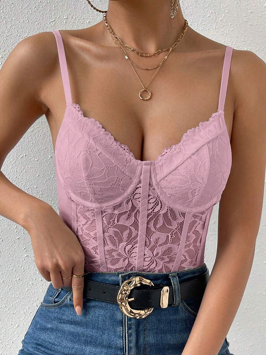 Chiquease Women's Summer Fashion Sexy Lace Splicing Corset Camisole Bodysuit for Sale Australia ...
