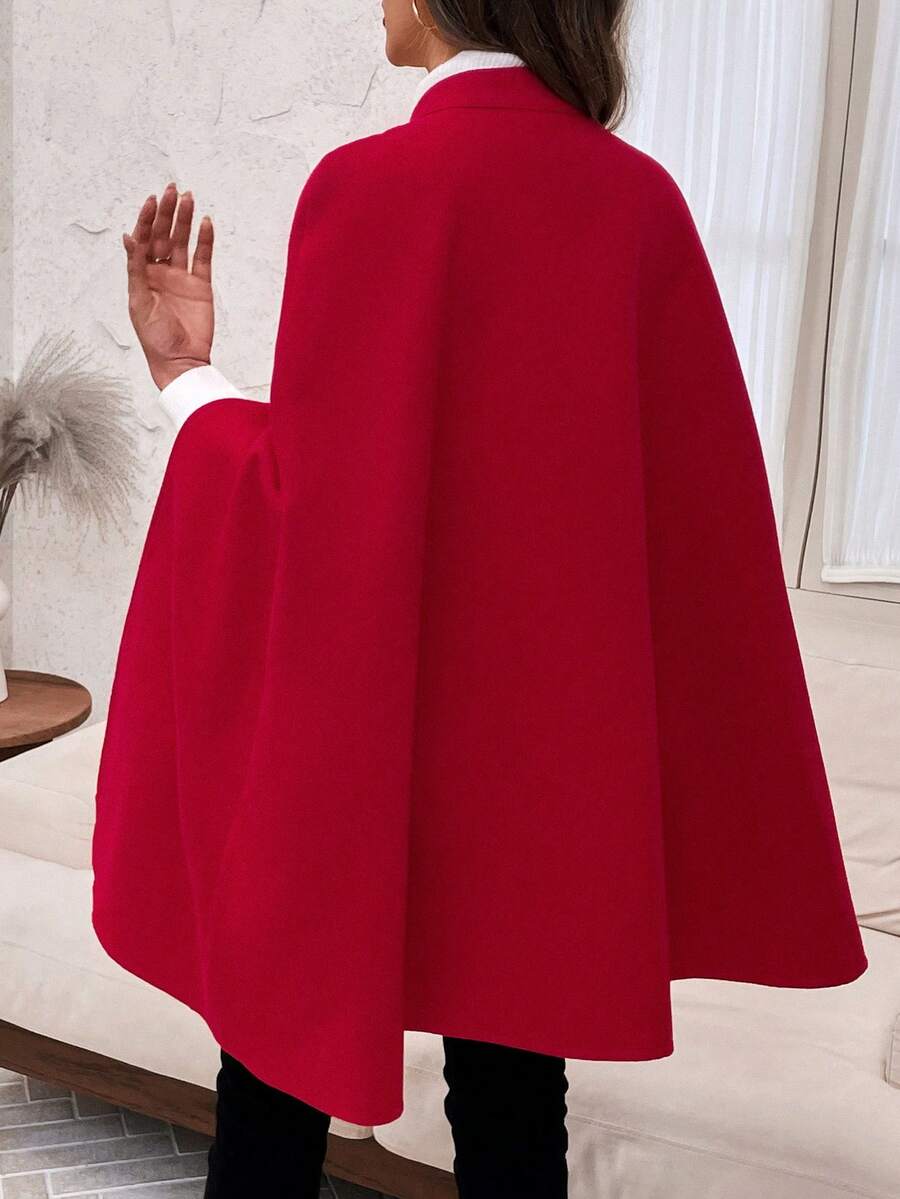 EMERY ROSE Women Cloak Style Casual Commuting Coat Christmas Women ...
