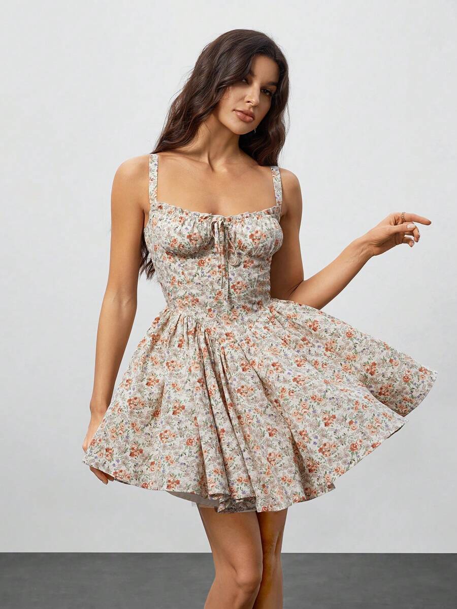 SHEIN Tall Palace Style Floral Tutu Skirt Ballet Style Dress | SHEIN USA