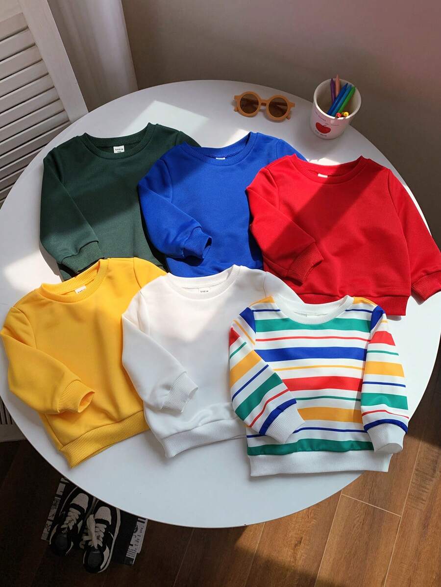 6pcs Baby Boy & Baby Girl Christmas Casual Cute Fun Sports Preppy Style ...
