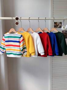 6pcs Baby Boy & Baby Girl Christmas Casual Cute Fun Sports Preppy Style ...