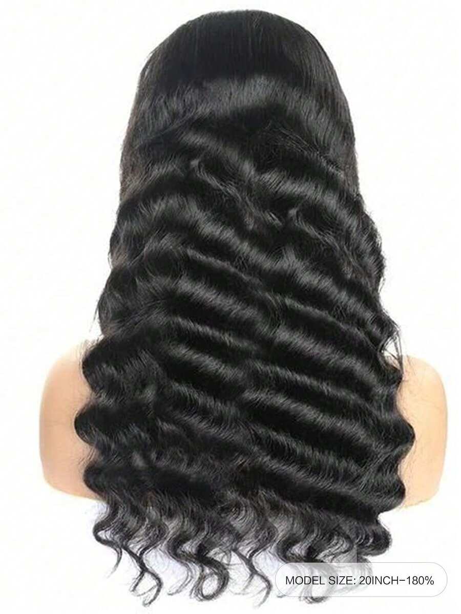 Perruque avec fermeture en dentelle 4x4 sans colle, vague lâche, densité plus grande, cheveux ...