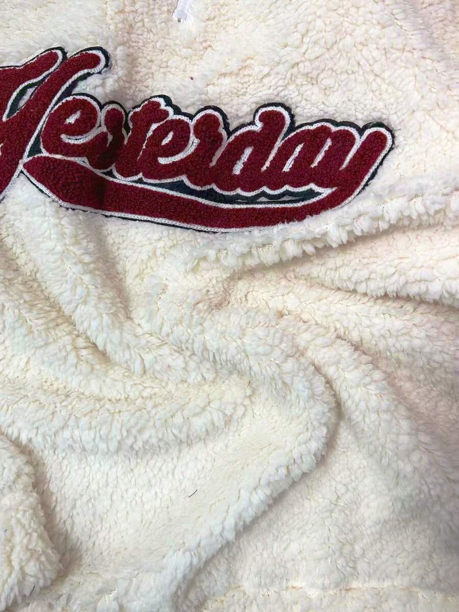 Manfinity Sporsity Men Color Block Collar Long Sleeve Fleece Polo Shirt ...