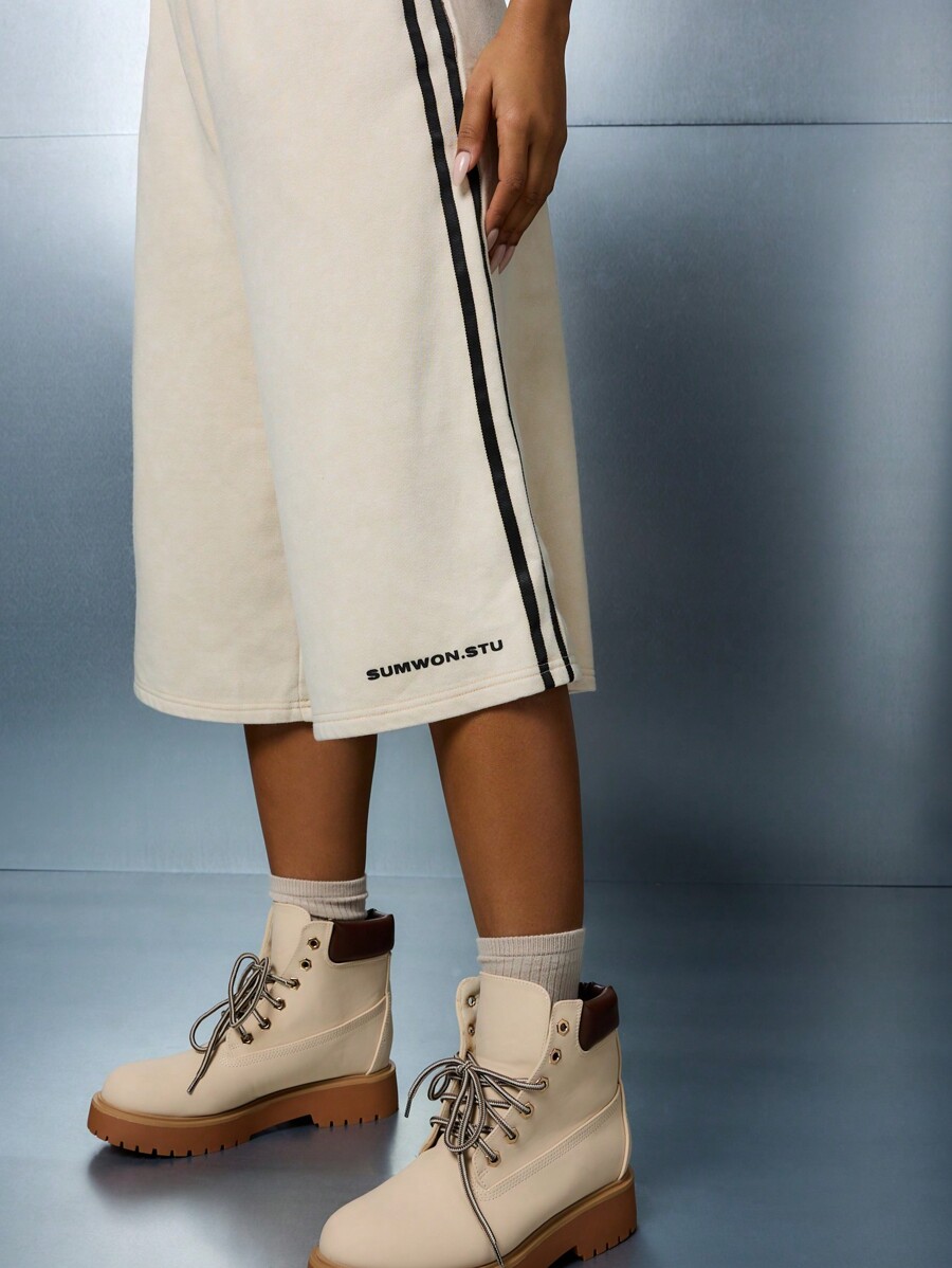 SUMWON WOMEN Jorts (pantalones cortos vaqueros) de pierna ancha con ...