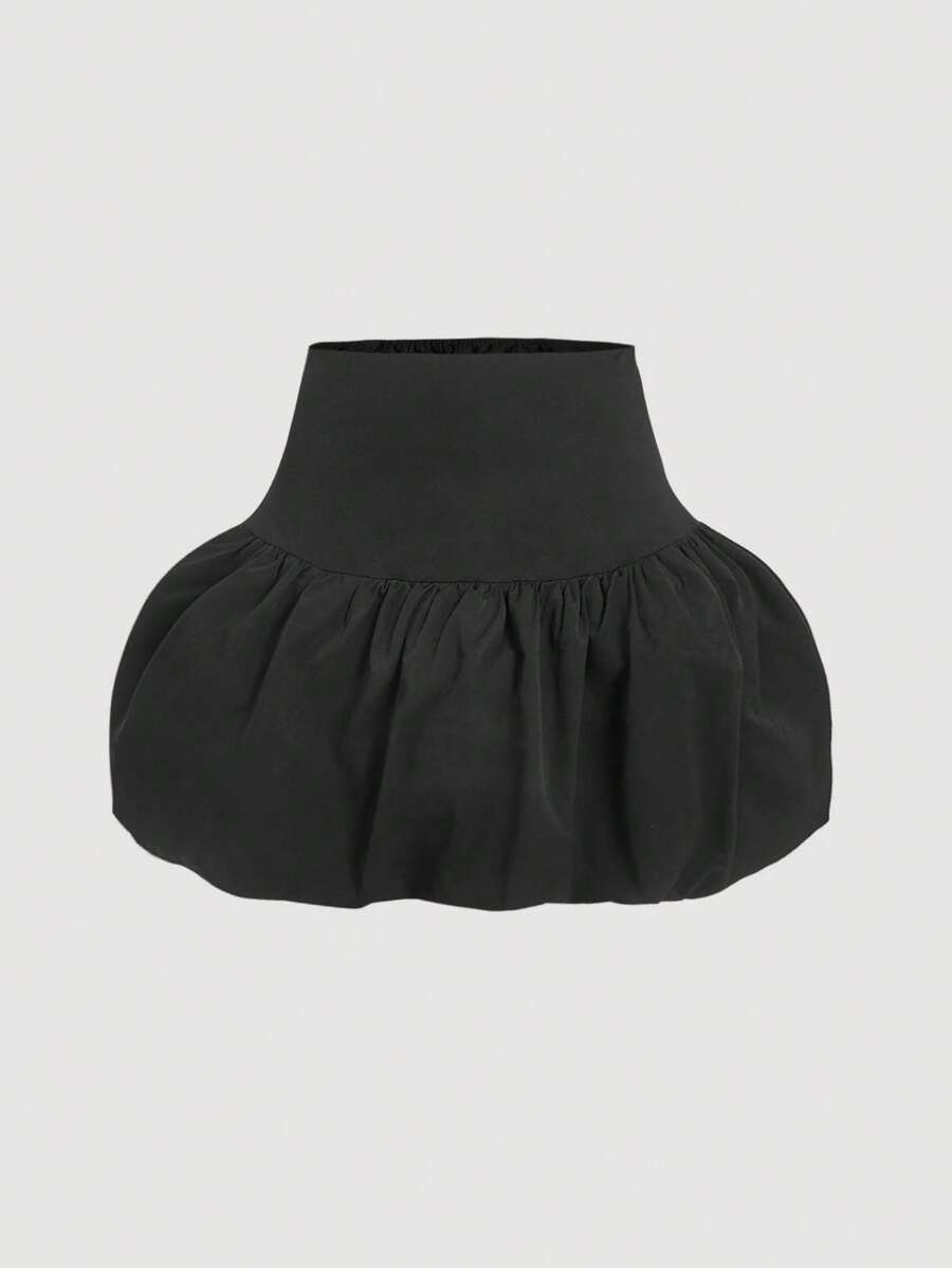 SHEIN MOD Shorts con dobladillo abombado con cierre, de unicolor y ...