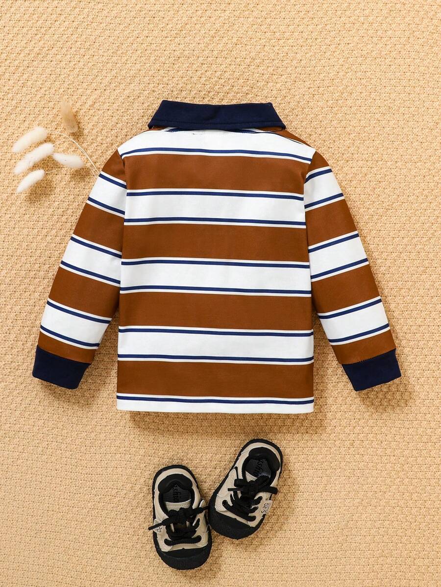 SHEIN Baby Boy Old Money Style Golf Polo Shirt, Classic Casual Dinosaur ...