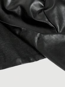 SHEIN MOD Plus Size Black Asymmetric Hem Double Breasted Suit Vest In ...