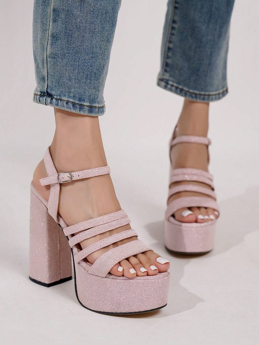 Fashion Thick Sole Waterproof Platform Heeled Sandals For Teenagers ...