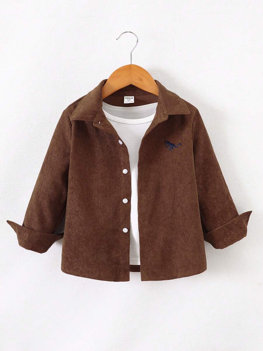 SHEIN Camisa casual de manga larga con botones y sin estampado para ...