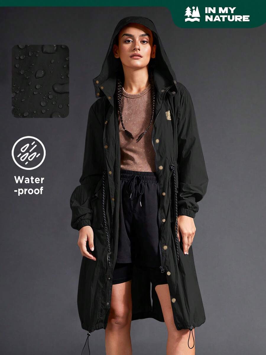 In My Nature In My Nature Women's Outdoor Hooded Waterproof Long Rain ...