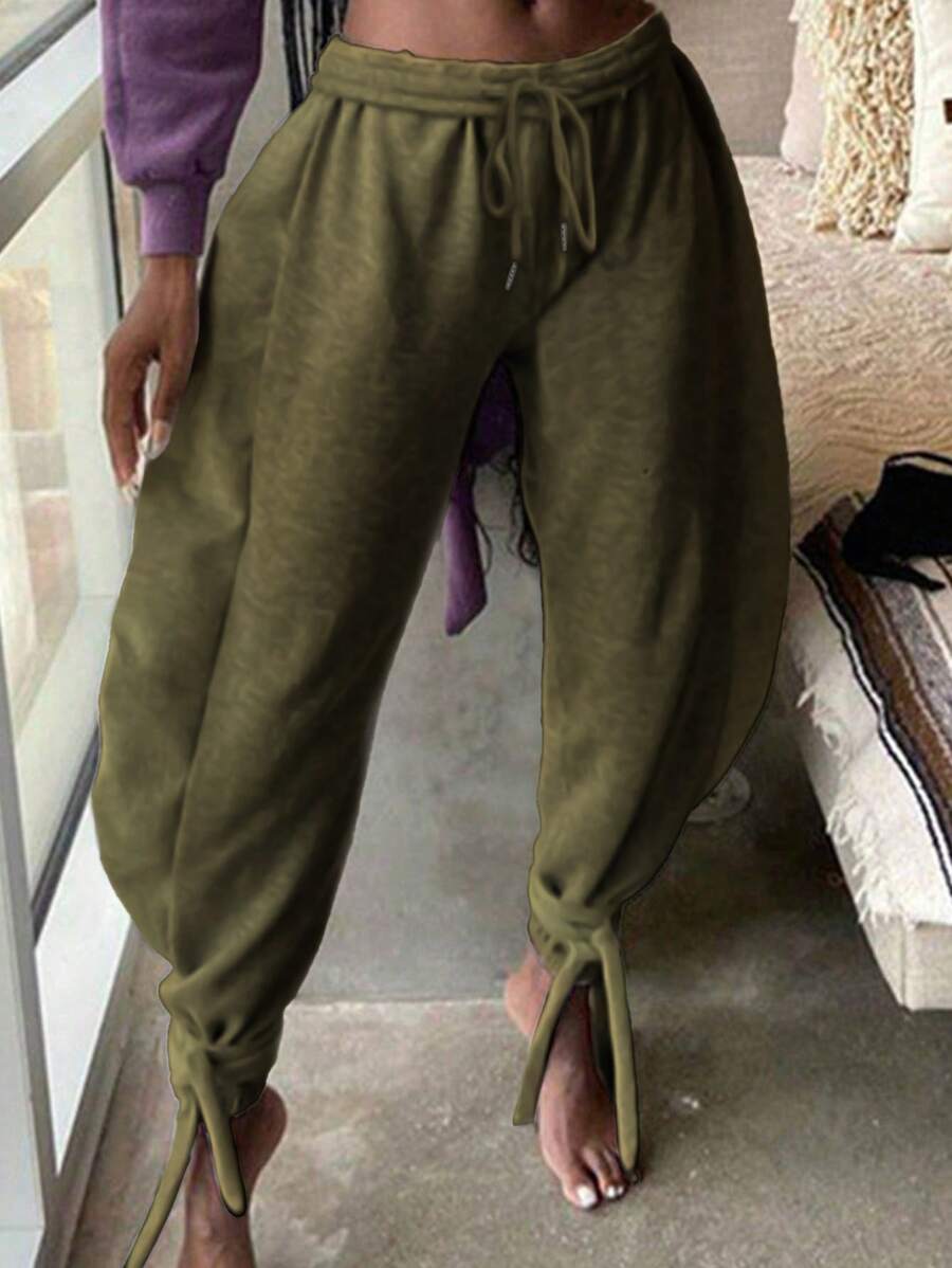 VaVaBold Women's Casual Drawstring Waist Loose Sweatpants With Ankle ...