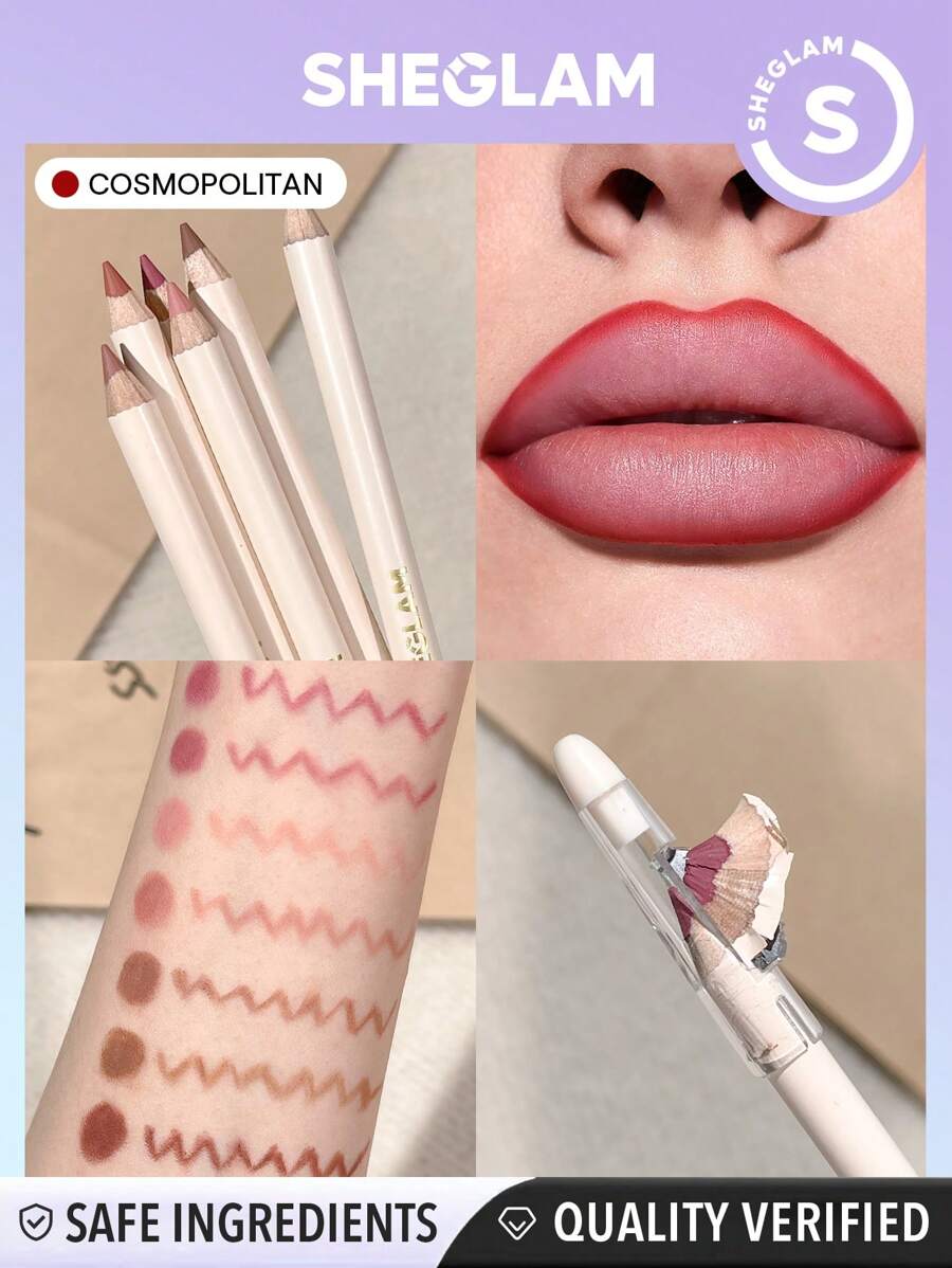 SHEGLAM ข้อมูลลิปสติก ดินสอเขียนขอบปาก ลิปไลเนอร์-Cosmopolitan Creamy-Matte Lip Liner Pencil ...