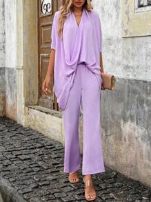 SHEIN Clasi 2pcs Set Middle East Style Loose & Soft Texture Women ...