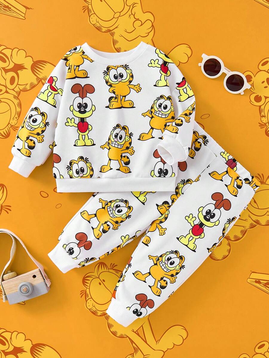 GARFIELD X SHEIN 2 peças/Conjunto Bebê Menino Cute Desenho Gato ...