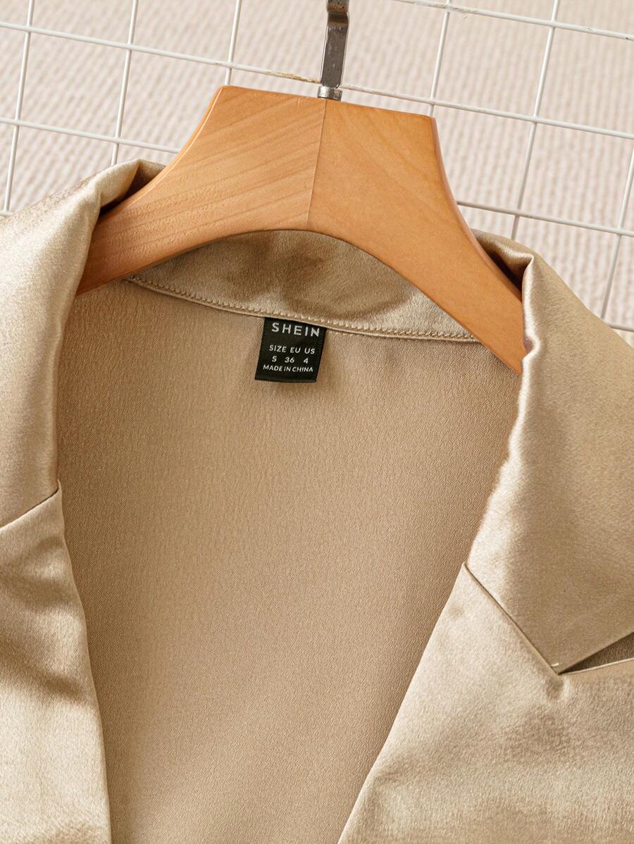 SHEIN Clasi Plus Size Women High-End Solid Color Stylish Fitted Unique ...