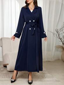 Seusyu Einfarbiger Woven Regular Damen Parka, Herbst & Winter ...