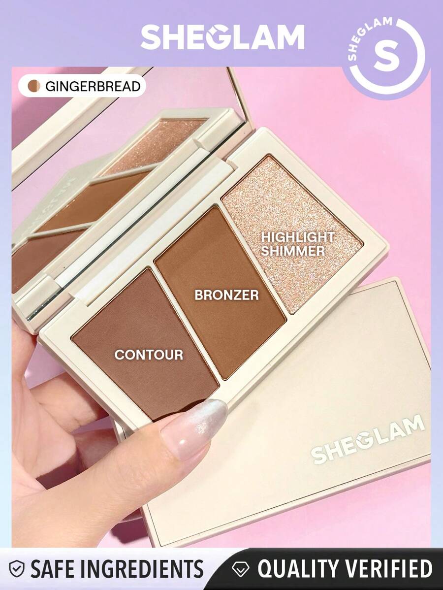 SHEGLAM Trio Hero Face Palette-Gingerbread | SHEIN USA
