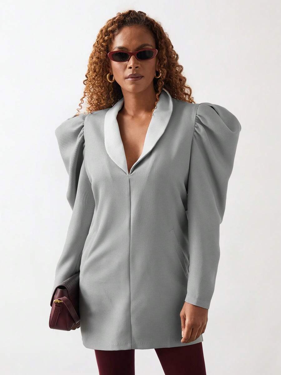 SHEIN Unity Women's Contrast Color Mini Old Money Style Elegant Dress ...