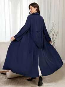 Seusyu Einfarbiger Woven Regular Damen Parka, Herbst & Winter ...