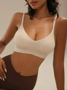 Ocili Leisure Ladies' Solid Color Bra | SHEIN USA