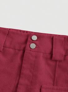 SHEIN MOD Pantalones anchos de mujer de unicolor con pliegues ...