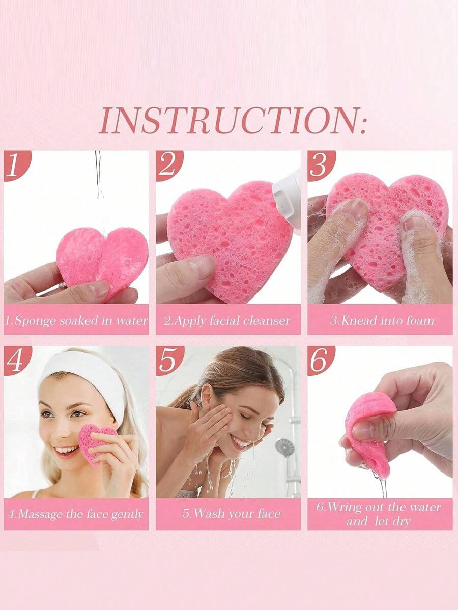 Compressed Facial Sponges 100% Natural Cosmetic Spa Sponges For Facial ...