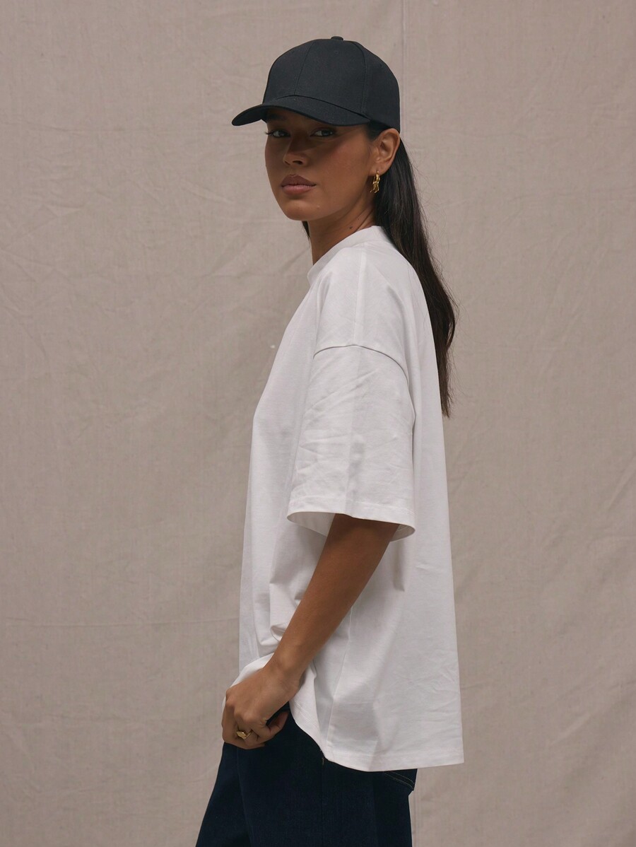 MUSERA Logo Crew Neck Oversized T-Shirt | SHEIN USA