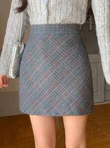 DAZY Women's Plaid Mini Skirt, Suitable For Spring/Summer, Valentine's ...