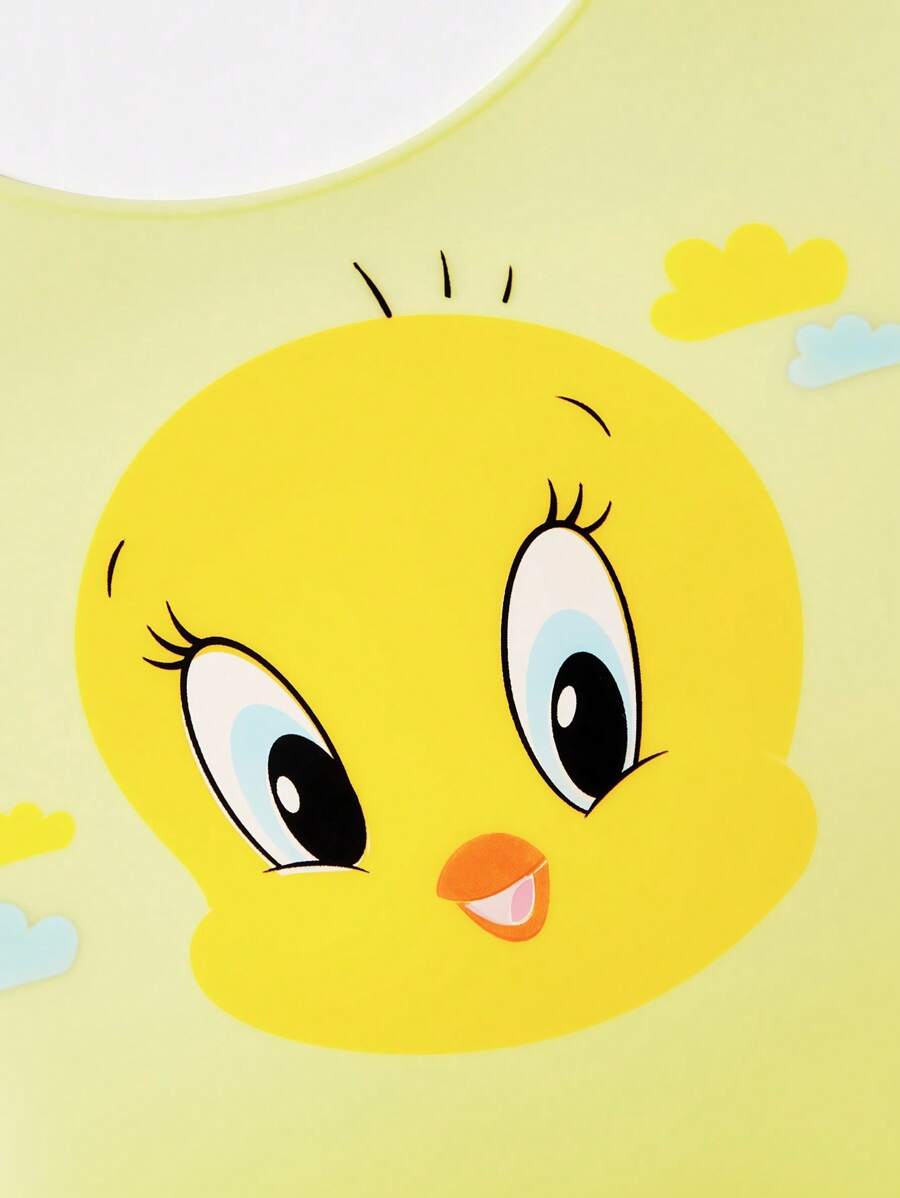 LOONEY TUNES X SHEIN Cartoon Tweety & Letter Graphic Silicone Baby Bib ...