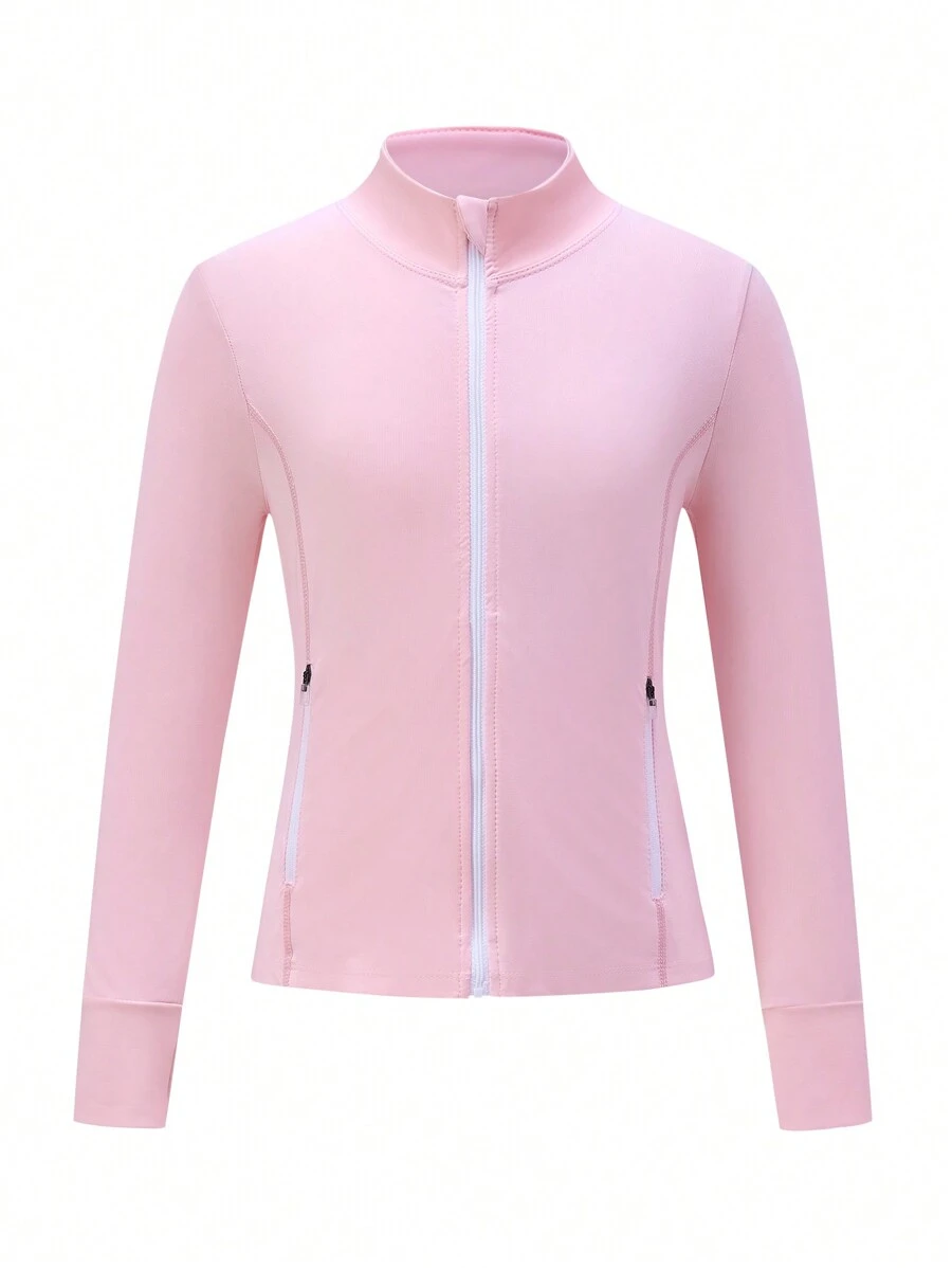 SHEIN Tween Girl Sports Compression Jacket Sun Protection Clothing ...