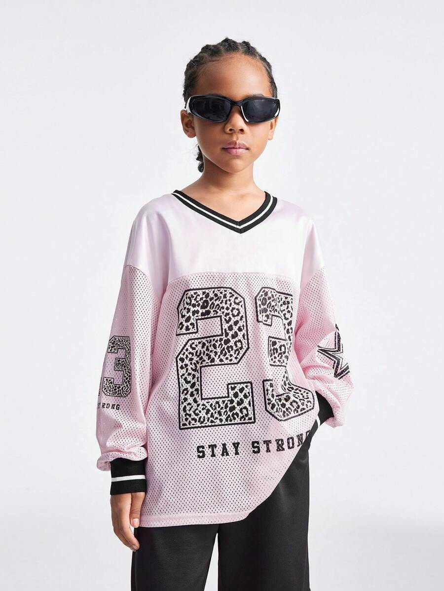 Coolane Kids Tween Girls Basic Number Pattern&Leopard Football Pink ...