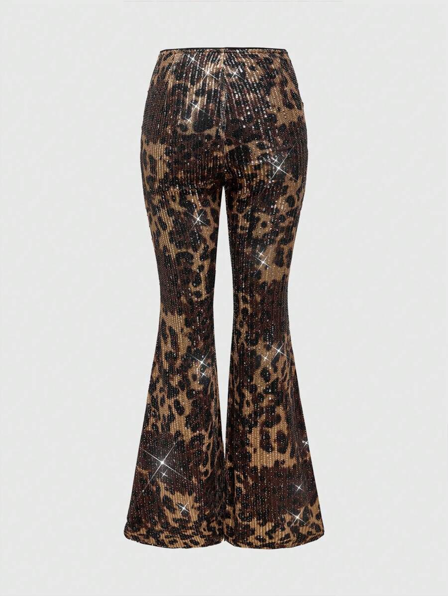 Romwe Grunge Punk Vintage Sexy Y2k Cheetah Print Button Asymmetrical