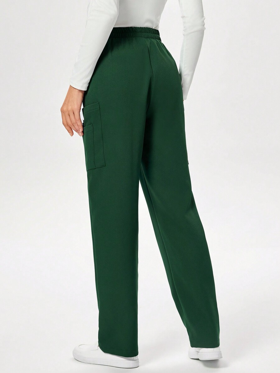 Scrubzie Cool, Wrinkle Resistant Multi-Pocket Women Elastic Waist Scrub ...