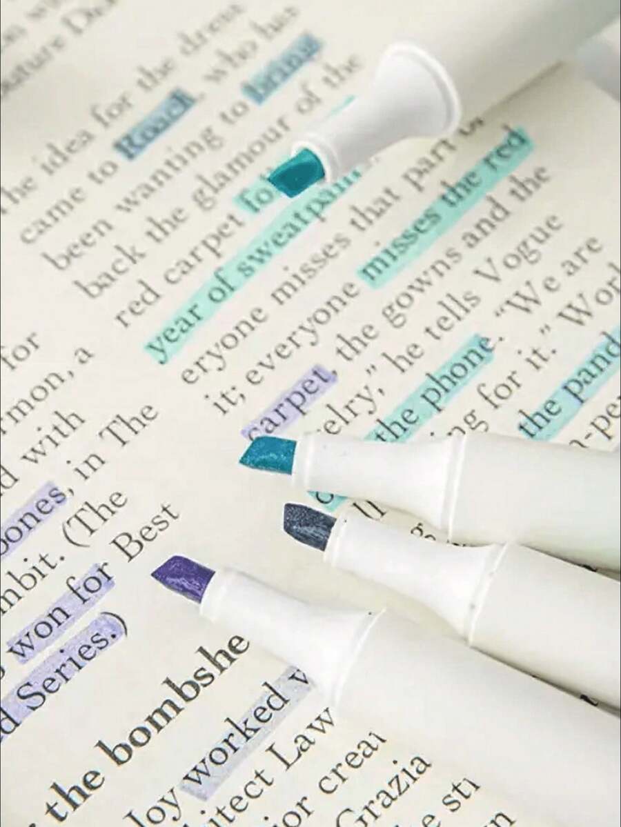 SHEIN 12pcs Morandi Color Highlighter Marker Pen, For Note-Taking ...