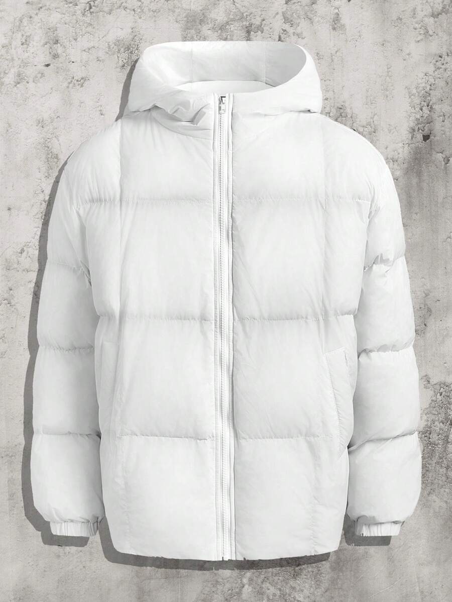 Manfinity Modomio Men's Woven Slim Fit Casual Hooded Front Open Padded ...