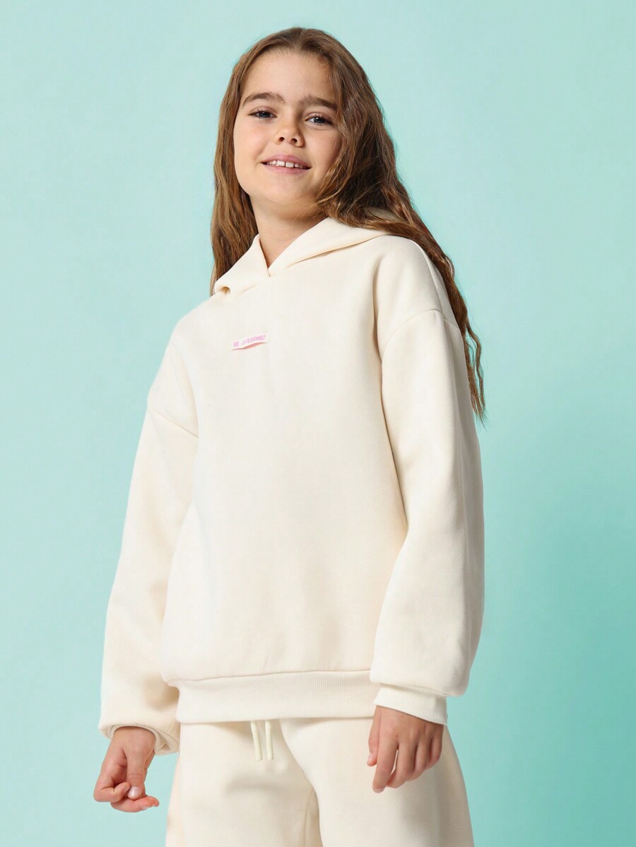 SUMWON Tween Girls Overhead Hoodie & Wide Leg Sweatpants 2 Piece Set ...