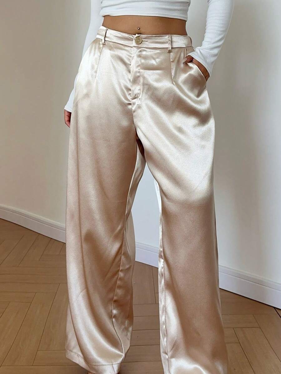 Vibekara Summer Outfits For Women Plus Size Lustrous Solid Color Drapey ...