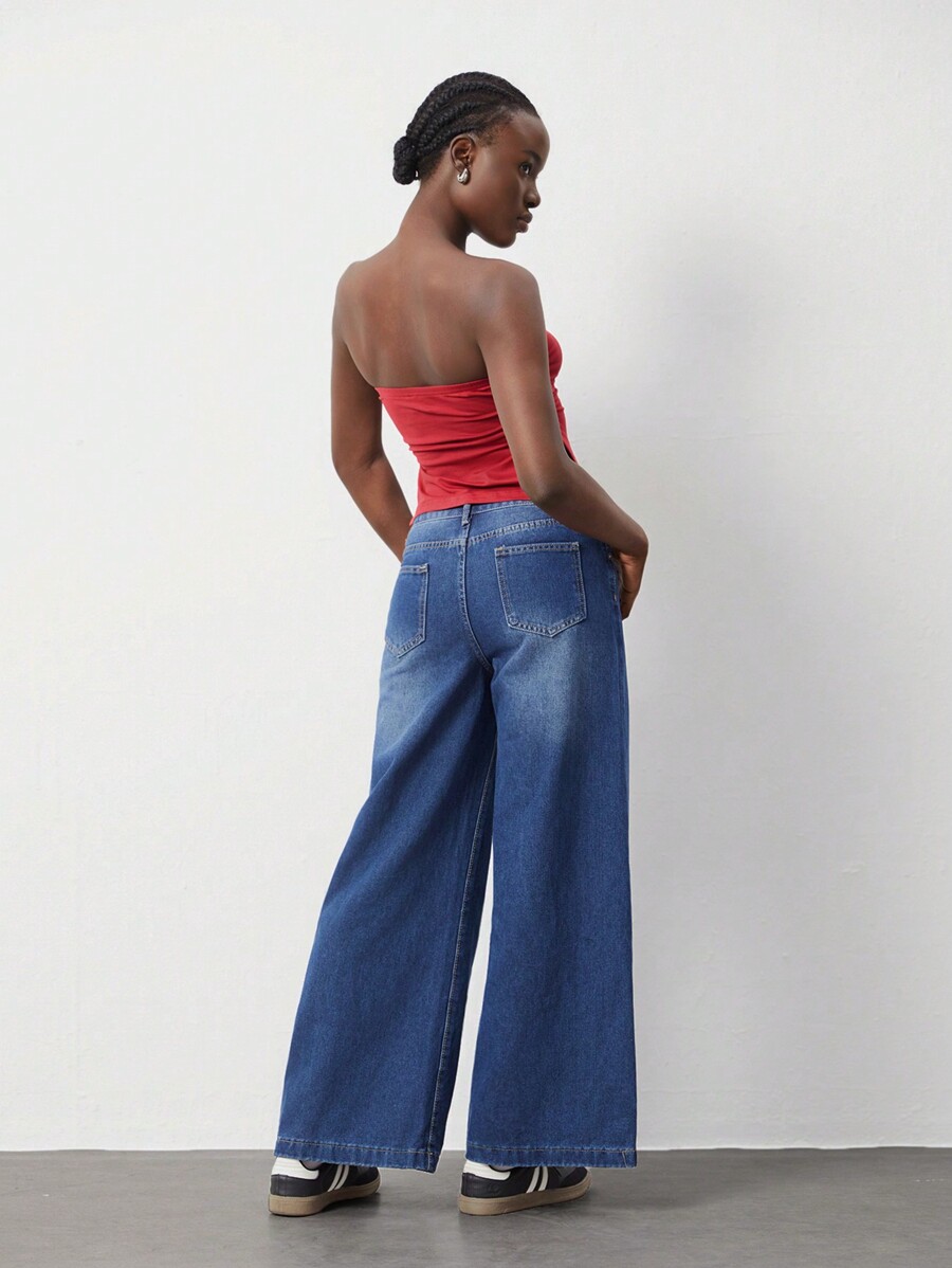 SHEIN TRNDY 1 Pc Red Versatile Metallic Split Front Exposed Navel Sexy ...